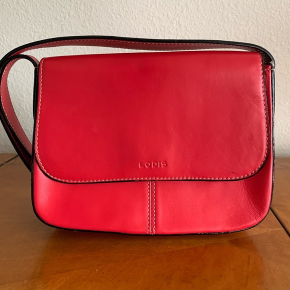 Lodis | Bags | Lodis Red Leather Crossbody Purse | Poshmark